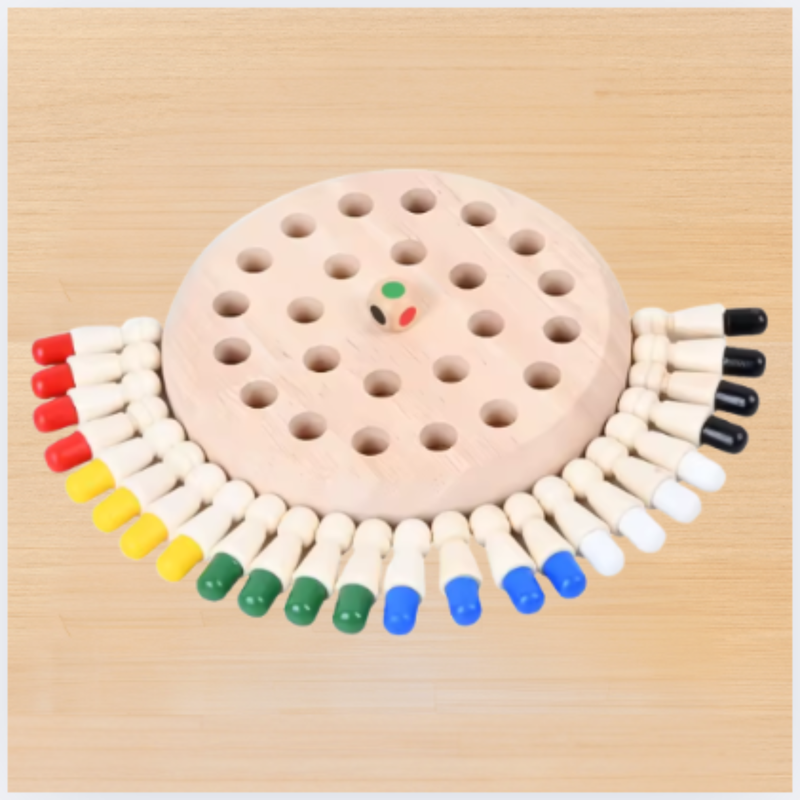 Montessori Wooden Memory Color Matching Game — Nicholino
